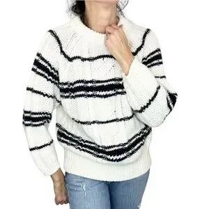 Anthropologie | Sweaters | Anthro Elsamanda Italy Alpaca Blue White ...